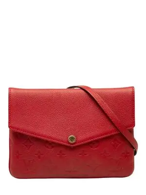 LOUIS VUITTON 2015 Monogram Empreinte Twice Crossbody Bag - Red