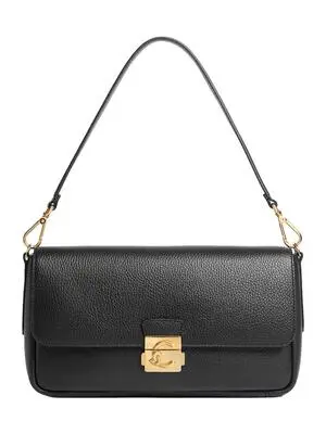 COCCINELLE C-me Lock Turnlock Shoulder Bag - Black