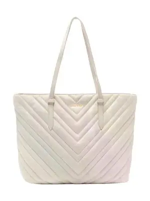 Liu Jo Quilted Chevron Tote Bag - White
