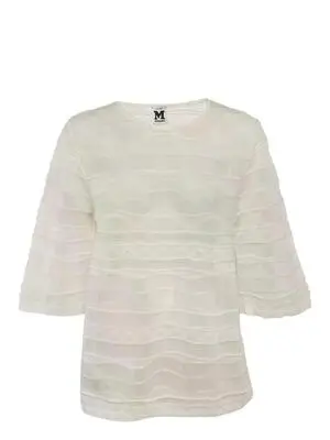 Missoni Patterned Knit Round-neck Top - White