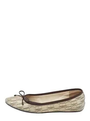 CAROLINA HERRERA Logo-Print Ballet Flats
