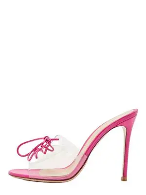 GIANVITO ROSSI Elle Lace-up Sandals - White
