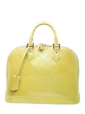 LOUIS VUITTON Monogram Vernis Alma Pm Handbag - Yellow