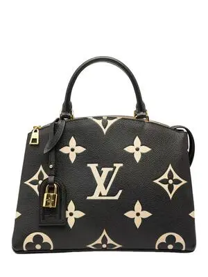 LOUIS VUITTON Bicolor Monogram Empreinte Giant Petit Palais Satchel - Brown