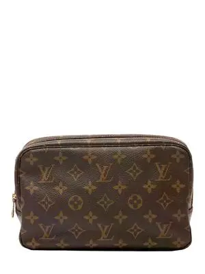 LOUIS VUITTON 1987 Monogram Trousse Toilette 23 Clutch Bag - Brown