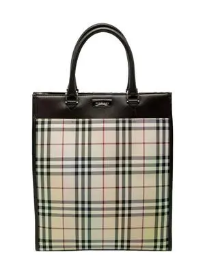Burberry House Check Canvas Tote Bag - Brown