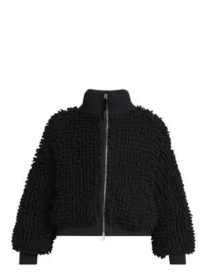 Moncler X Ee Edward Enninful Wool-blend Cardigan - Black