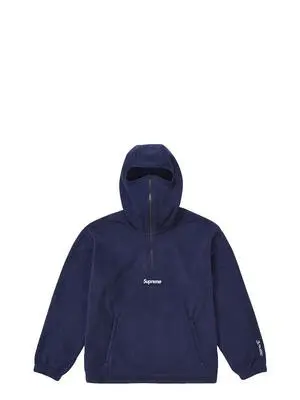 Supreme Polartec Face Mask Half Zip Hooded Sweatshirt - Navy Blue