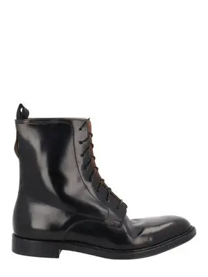 MAISON MARGIELA Lace-up Leather Boots - Black