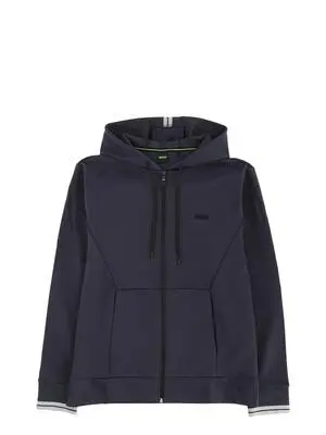 BOSS Regular Fit Zip-up Hoodie - Blue
