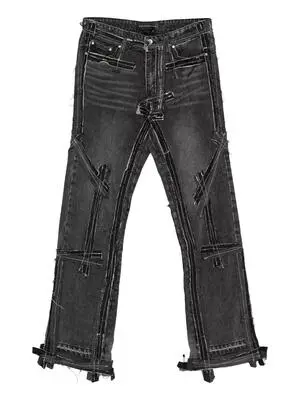 WHO DECIDES WAR BY EV BRAVADO Exposure Straight-leg Jeans - Grey