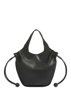 Marni Grained Leather Tote Bag - Black