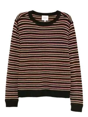 REFORMATION Striped Cashmere Jumper - Brown