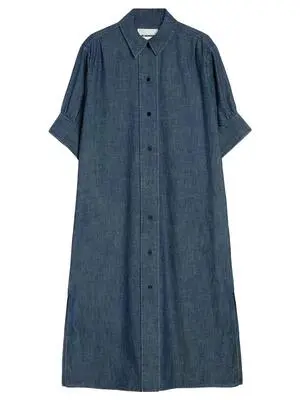 JIL SANDER Chambray Short-sleeve Dress - Blue