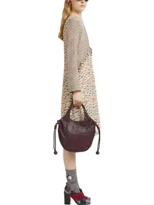 Marni Leather Trunkaroo Soft Small Tote Bag - Red