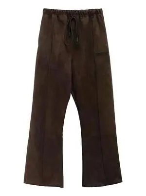 Fear Of God Suede-effect Flared Track Pants - Brown