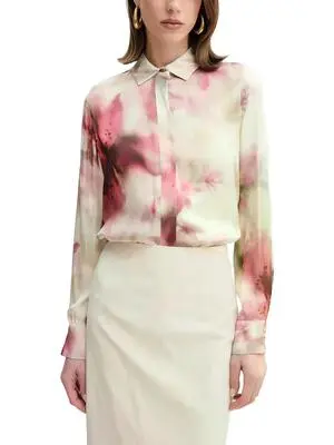 MARCIANO Floral-print Button-down Shirt - Neutrals