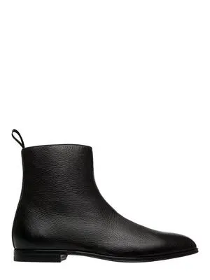Bally Westminster Leather Zip Boots - Black