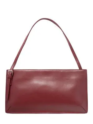 ST. AGNI 90s Leather Shoulder Bag - Burgundy