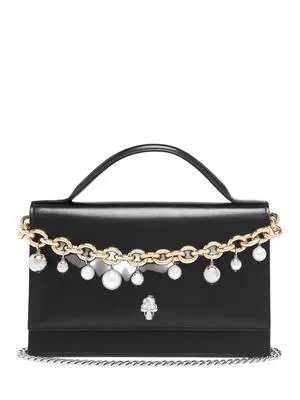 Alexander McQueen Leather Top-handle Bag With Skull - Black