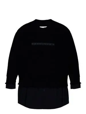 MAISON MARGIELA Mixed Media Pullover - Black