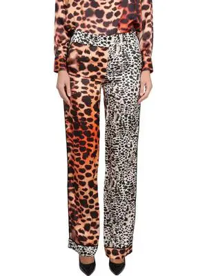 Roberto Cavalli Printed Pants - Pink