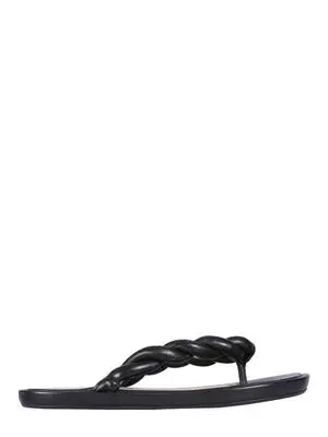 Red Valentino Leather Slides - Black