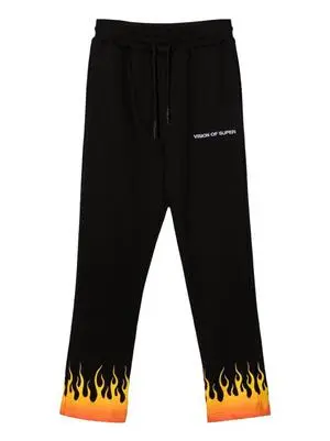 VISION OF SUPER Printed Pants - Black