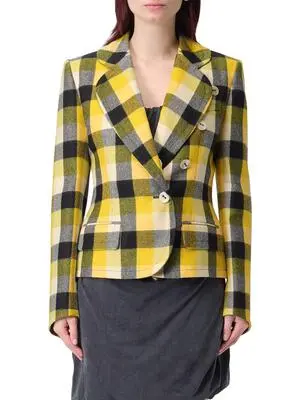 VIVIENNE WESTWOOD Checked Double Breasted Jacket - Yellow