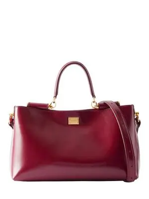 Dolce & Gabbana My Sicily Glossed-leather Shoulder Bag - Red