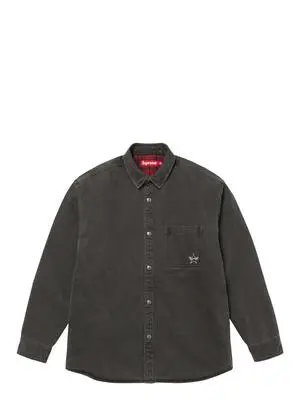 Supreme Quilted Lined Denim Snap Shirt - Black