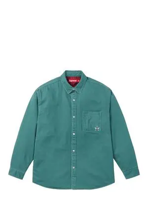 Supreme Quilted Lined Denim Snap Shirt - Teal