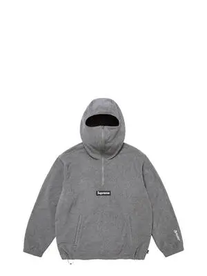 Supreme Polartec Half Zip Hooded Sweatshirt - Grey
