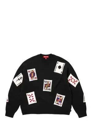 Supreme Beaded Cards Sweater - Black
