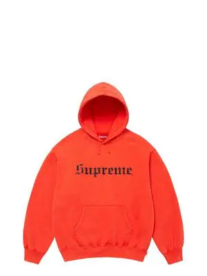 Supreme Washed Old English Hooded Sweatshirt - Orange