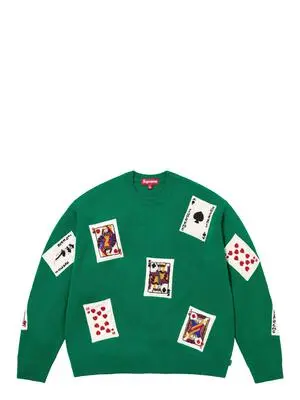 Supreme Beaded Cards Sweater - Green