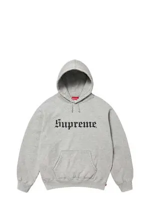 Supreme Washed Old English Hooded Sweatshirt - Grey