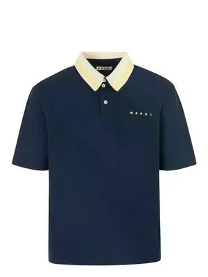 Marni Logo-embroidery Polo Shirt - Blue