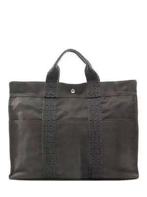 Hermès 2000s Logo-stripe Tote Bag - Grey