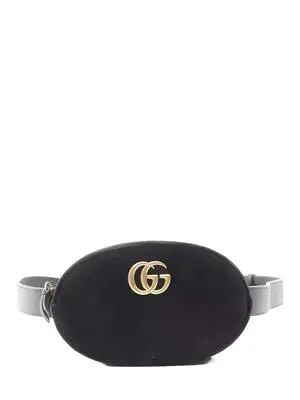 Gucci 2010 Gg Marmont Leather Waist Bag - Black