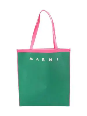 Marni Logo-detail Tote Bag - Green