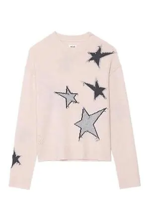 Zadig&Voltaire Star-motif Cashmere Jumper - Pearly