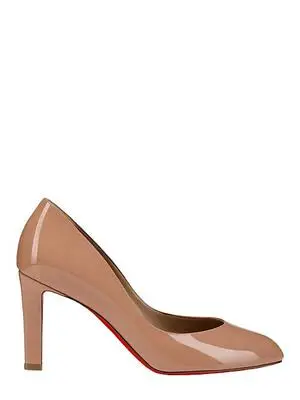 CHRISTIAN LOUBOUTIN Fannylove 85 Patent-leather Heeled Courts - Blush/lin Blush