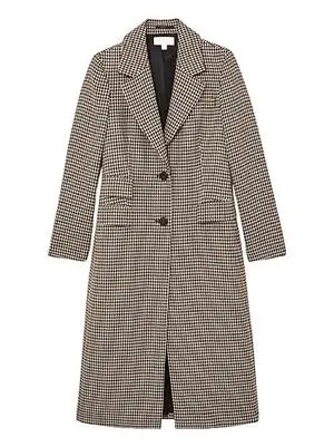 REISS Checked Wool-blend Coat - Neutral Check