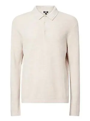Paige Selwyn Waffle Knitted Polo Top - Canvas