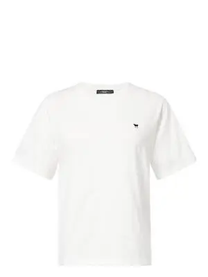Max Mara Venaco Round-neck Cotton-jersey T-shirt - Optical White