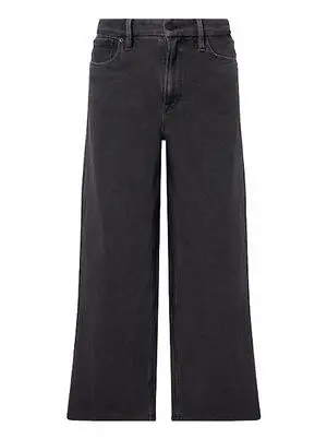 Good American Crop-leg Cotton-jersey Trousers - Black430