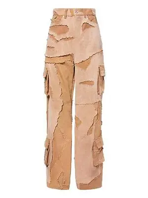WHO DECIDES WAR BY EV BRAVADO Unearthed Wide-leg Denim Cargo Jeans - Tan