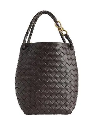 Bottega Veneta Andiamo Small Leather Bucket Bag - Fondant-m Brass-fond