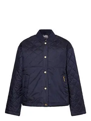 Barbour Wetherby Contrast-quilted Jacket - Dark Navy/dress Tartan